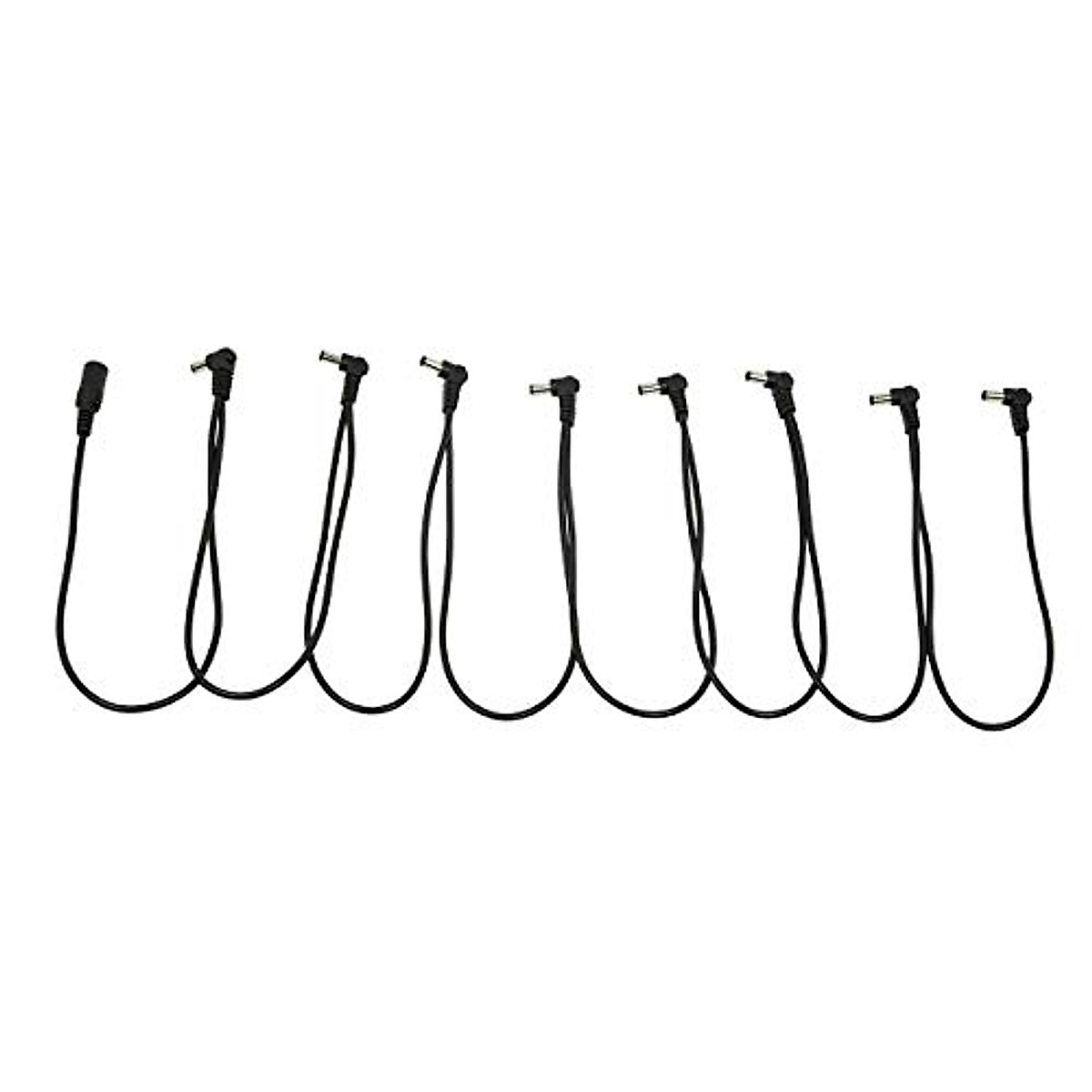 Monoprice 8-Head Multi-Plug Daisy-Chain Cable - 12-Inch, 2.1mm Pins for Guitar Pedal Power Adapters