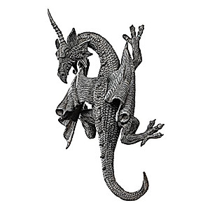 Design Toscano Horned Dragon of Devonshire Wall Sculpture 13 Inch, Single