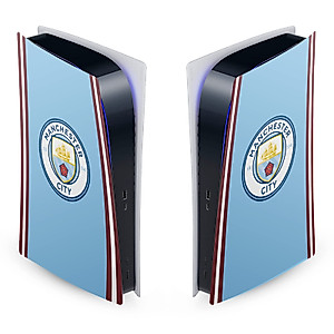 Head Case Designs Officially Licensed Manchester City Man City FC 2022/23 Home Kit Logo Art Vinyl Faceplate Sticker Gaming Skin Decal Compatible With Sony PlayStation 5 PS5 Digital Edition Console