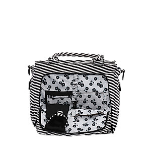 JuJuBe Be Classy Structured Multi-Functional Diaper Bag/Purse, Onyx Collection - Black Magic