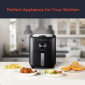 Ultrean Air Fryer, 4.5 Quart Electric Hot Air Fryers Oven Cooker with Deluxe Temperature and Time Knob, Non-Stick Basket,50 Recipes, UL Certified, 1-Year Warranty, 1500w