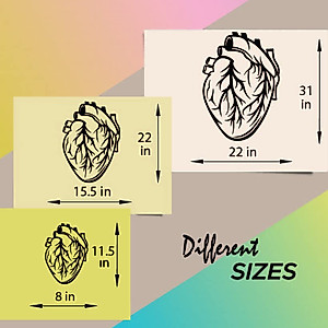 Wall Vinyl Decal Home Decor Art Sticker Human Heart Internal Organ Anatomy Room Removable Stylish Mural Unique Design 2215