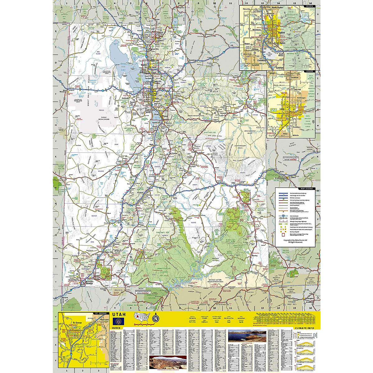 Utah Map (National Geographic Guide Map)