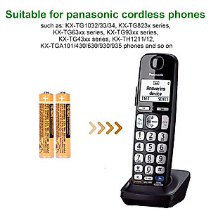 6 Pack 550mAh 1.2V AAA Rechargeble Battery,HHR-55AAABU NI-MH Replacement Battery for Pasonic Cordless Phones