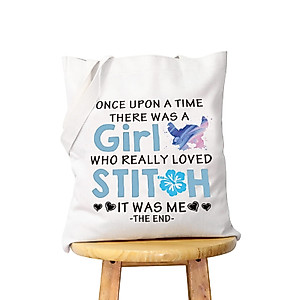 WCGXKO Cartoon Lover Gift There Was A Girl Who Really Loved Cute Themed Tote Bag