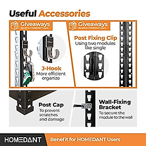 HOMEDANT 4 Tier Laminated Metal Shelving Unit Adjustable Garage Storage Utility Rack Heavy Duty Shelves Organization Multipurpose Shelf Warehouse Basement Shed Pantry 28" W x 12.3" D x 59.5" H 1 Pack
