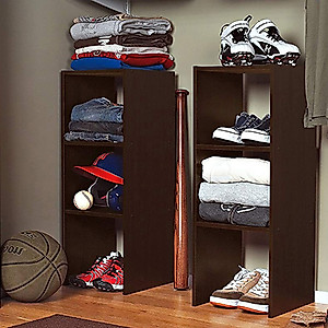 ClosetMaid 895600 Decorative Home Stackable 2-Cube Organizer Storage 31-Inch, Espresso (2 Pack)