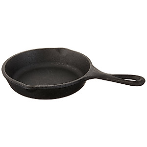 Lodge H5MS Heat Enhanced and Seasoned Cast Iron Mini Skillet, 5-Inch - Pack of 1, Black, 7.75"" x 5.125"" x 1.125""" (FBA_H5MS)