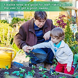 2 Pcs Gardening Hand Rake Stainless Steel Hand Tiller Small Garden Rake for Gardening Short Handle Rake with Handle Garden Tools for Gardening Cultivating Loosening Soil Spreading Mulch