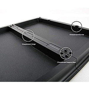 Combo Set - Digital Chess Timer Count Up/Down Chess Game Clock + 25x25cm Magnetic Folding Chess Board with Black & White Chess Pieces + Extra 2 Queens