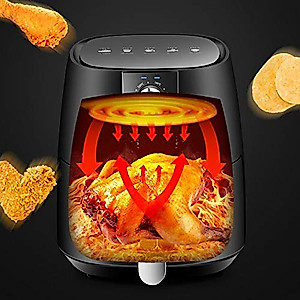 Automatic Electric Deep Fryer Oil Free French Fries Frying Machine Smokeless Multifunctional Chicken Fried Fish Roast Grill Commemoration Day
