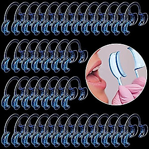 Zhengmy 100 Pcs C-Shape Teeth Whitening Cheek Retractor, Mouth Opener Mouth Retractor for Teeth Whitening Dental Cheek Retractor for Dentist Party Challenge Games, Size Medium