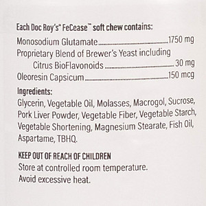 Revival Animal Health Doc Roy's FeCease- Stool Eating Deterrent- for Dogs & Cats- 60ct Soft Chews