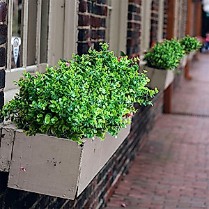YXYQR 18PCS Outdoor Artificial Flowers Plants UV Resistant Bulk Fake Bushes Grass Mums Outside Faux Plastic Greenery Shrubs Arrangement for Front Porch Window Box Planter Hanging Basket Garden Wedding