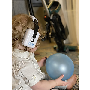 DECIBEL DEFENSE Junior Kids Ear Protection 28dB NRR Noise Reduction Hearing Protection Earmuffs for Infants Babies & Toddlers, Blue, Regular