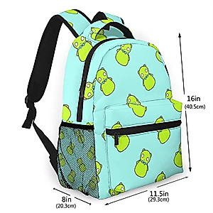 Bobs Kuchi Kopi Burgers Laptop Backpack Student Schoobag Bookbag Outdoor Casual Rucksack Daypack