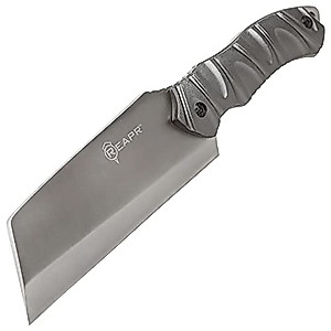 Reapr 11012 JAMR Knife with Sheath, 11-Inch Overall Length, Cleaver Knife, Tactical Fixed Blade Knife with Tanto Blade, Drop Point Knife, Stainless Steel Knife, Silver