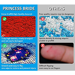 Sequin Fabric Sensory Wall 5mm High Density Reversible Sequin Fabric for Kids Fabric by The Yard Christmas Colors（1 yd, Red to Green