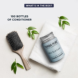 Terra Pure White Tea & Coconut Conditioner, Travel Size Hotel Amenities, 1 oz. (Case of 100)