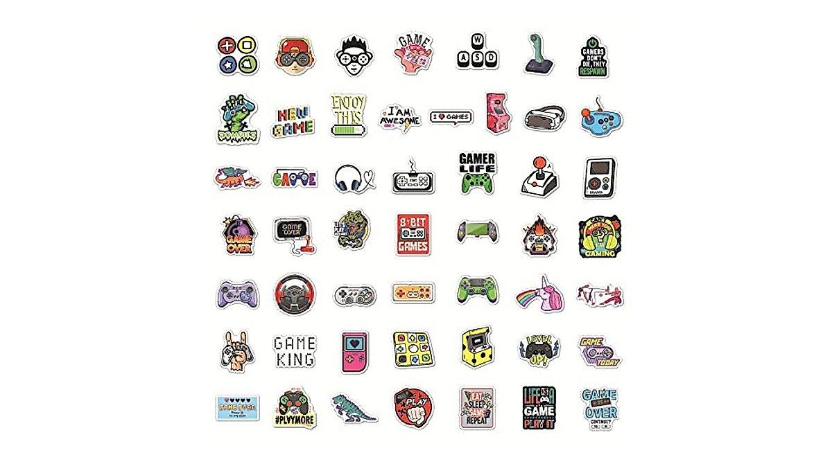 50PC Gaming Aesthetic Vinyl Stickers for All Ages