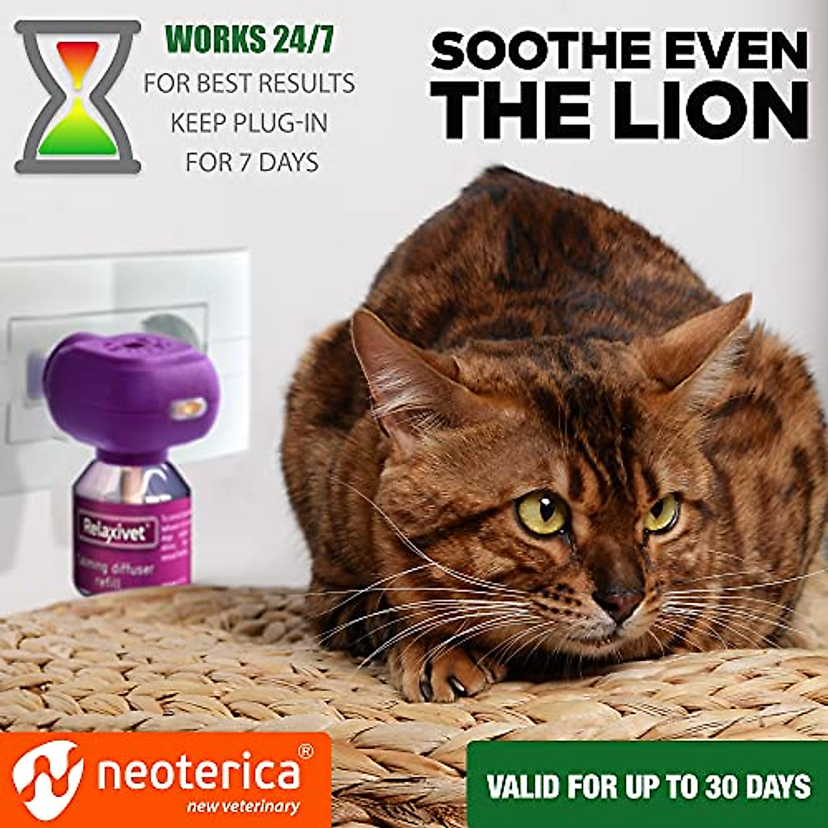 Cat Calming Diffuser & Pet Anti Anxiety Products - Feline Calm Pheromones Plug in & Cats Stress Relief Comfort Helps with Pee, New Zone, Aggression & Other Behavior (1 Pack (1 Diffiser + 1 Refill))