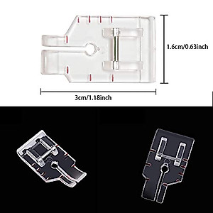 1/4 inch Presser Foot Quilting Patchwork Foot with Edge Guide, 1/4 Inch Clear View Quilting Presser Foot, Fit for Singer Brother Babylock Janome Simplicity Low Shank Sewing Machine（2pcs）