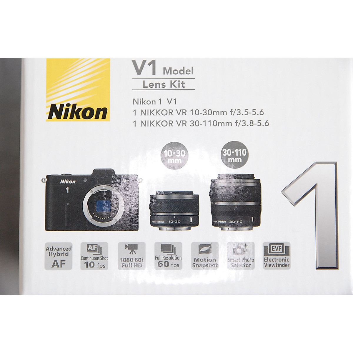 Nikon 1 V1 Mirrorless Digital Camera with 10-30mm Lenses (Black)