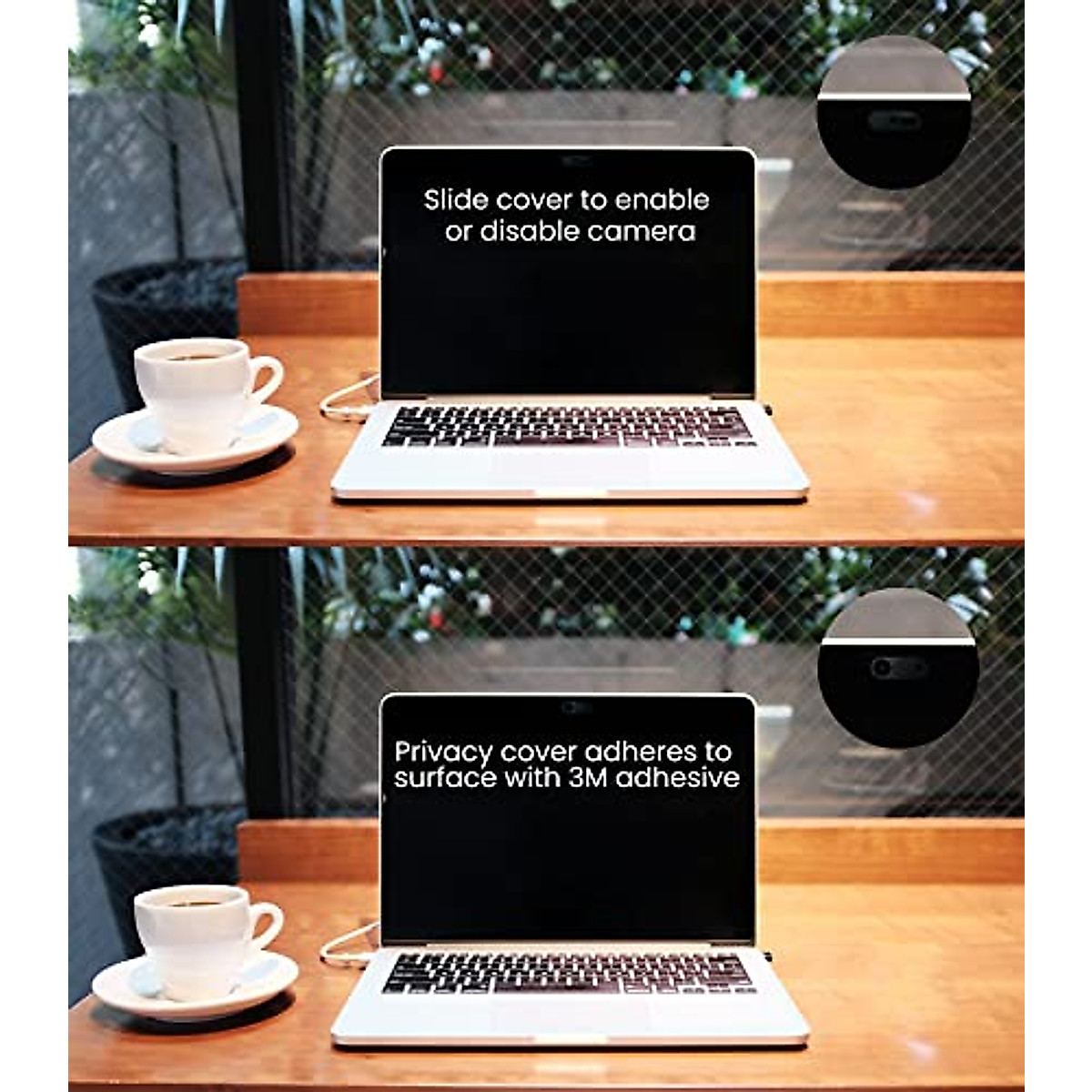 ENVE Ultra-Thin Camera Cover Slide for Tesla Model 3 / Y Interior Cabin Camera Laptop PC Front-Facing Webcam Sticker, Privacy Camera Cover (3 Camera Covers)