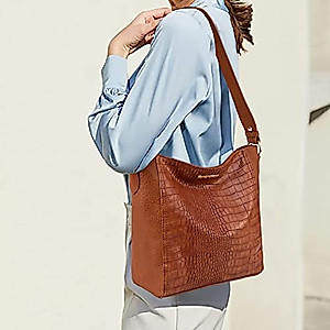 Montana West Purses for Women Crocodile Shoulder Purses and Handbags Hobo Bags for Women MWC-070CBR