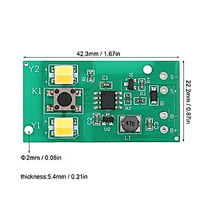 Solar Light Controller Board High Efficiency Drive Solar Light Control Panel Constant Current Driving 2 Sets 1.2V Charge Protection for Garden