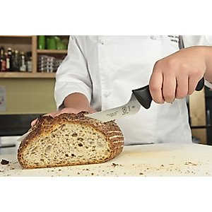 Mercer Culinary M22408 Millennia Black Handle, 8-Inch Offset Wavy Edge, Bread Knife
