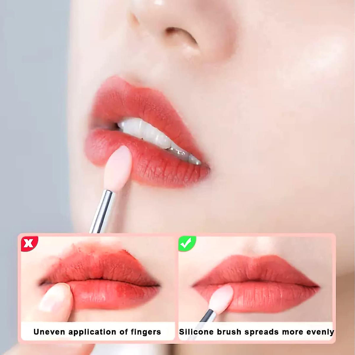 2 Pack Makeup Palette and Spatula Set，Professional Stainless Steel Cosmetic Mirror Lady Mixing Palette Tool With 6 Pcs Sponge Eyeshadow Makeup Applicator With Handle + 2 Shapes Silicone Lip Mask Makeu