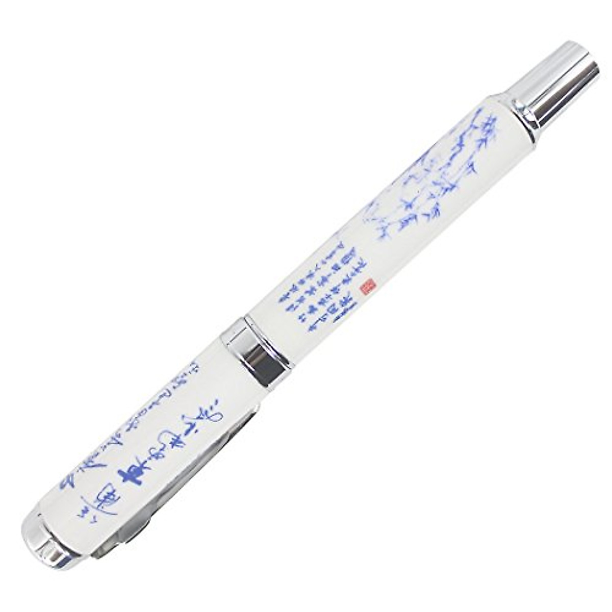 Abcsea Blue and White Porcelain Series Fountain Pen, Genuine Ceramic w/ Chinese Painting - Bamboo
