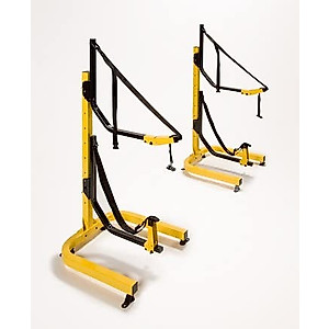 Suspenz Kayak Storage Rack, 2-Boat Free Standing Kayak, Canoe, SUP Deluxe Storage Rack, Indoor & Outdoor, Yellow, 48" x 24" (11-0203)