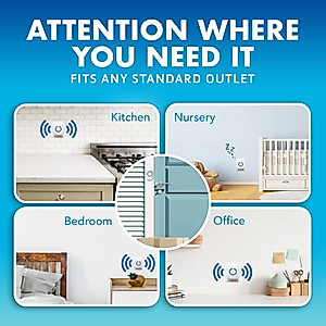 SadoTech Wireless Doorbells for Home, Apartments, Businesses, Classrooms, etc. - 2 Door Bell Ringer & 1 Plug-In Chime Receiver, Battery Operated, Easy-to-Use, Wireless Doorbell w/LED Flash, White