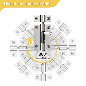 Door Security Slide Latch Lock, 2 Pack Keyless Entry Thickened Heavy Duty Steel Sliding Door Lock, Easy to Install Gate with 12 Screws