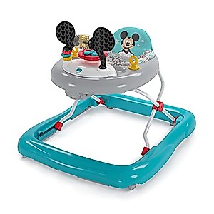 Bright Starts Disney Baby Mickey Mouse Original Bestie 2-in-1 Baby Activity Walker - Easy Fold Frame and Removable-Toy Station, 6 Months and up