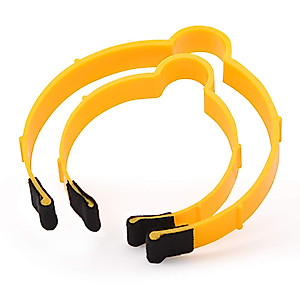 4 PCS Speed Hoop Clip Vinyl Storage Solution Tool Keeping Loose Rolls Tidy, Roll-Media Vinyl Wraps Holder Plastic Ring Clamp with Quick Release Handle and Scratch Protection Felt Patch 80mm & 110mm