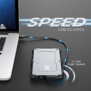 Titanium Micro 2TB External SSD, Titanium One Portable SSD - Up to 500MB/s, USB 3.2 Gen 2 USB-C USBA, Rugged IP66 Water Resistance, Drop Proof, External Solid State Drive Storage for PC Mac Smartphone