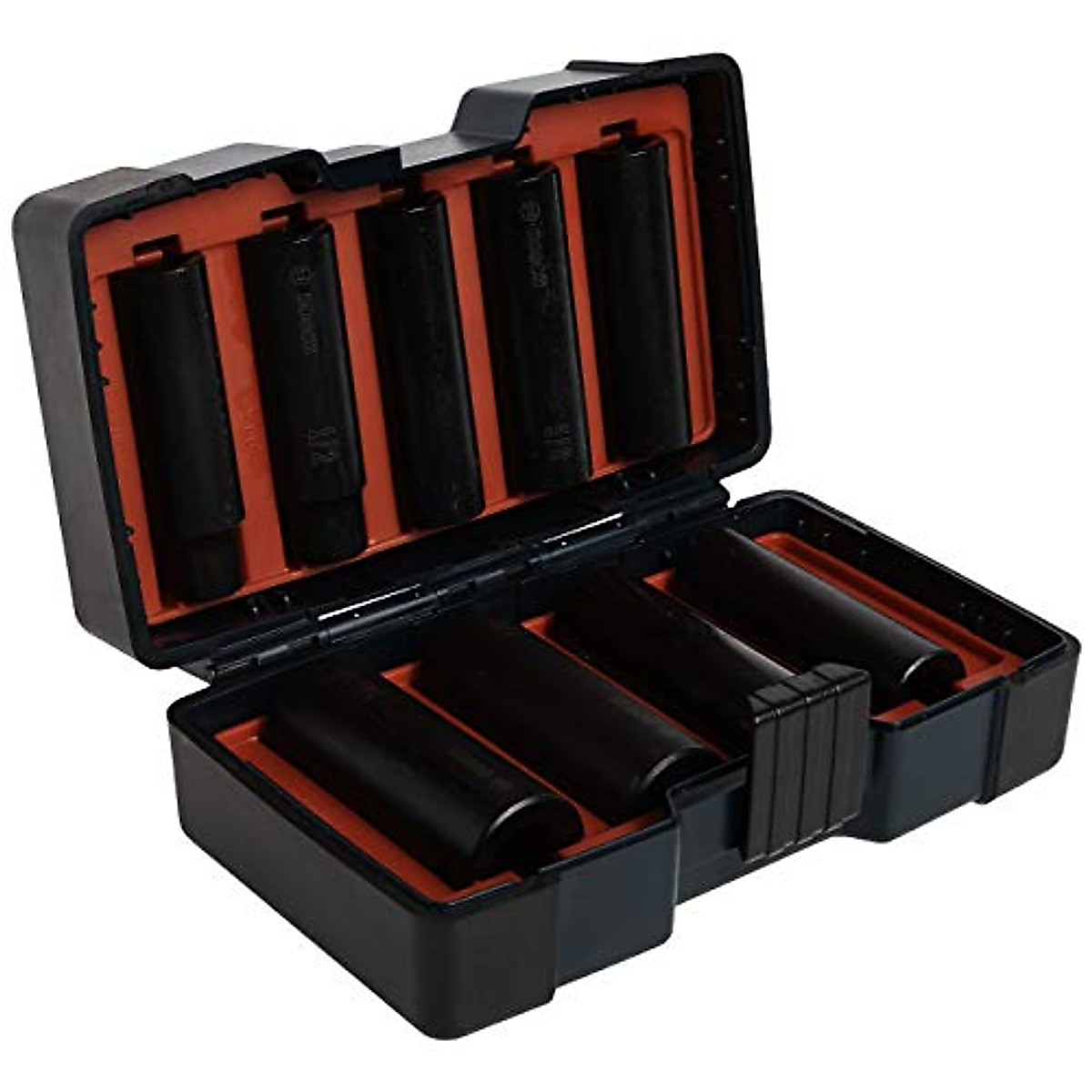 BOSCH 27286 1/2 In. Impact Tough Deep Well Socket Set, 9-Piece,Gray