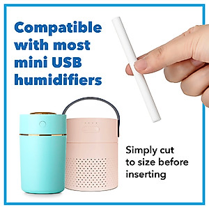 IMPRESA [100 Pack] Humidifier Refill Sticks for a Relaxing Atmosphere - Replacement Mini Humidifier Filter Sticks - Sticks for Small Humidifier with Filter - Remove Dryness with Water Filter Sticks