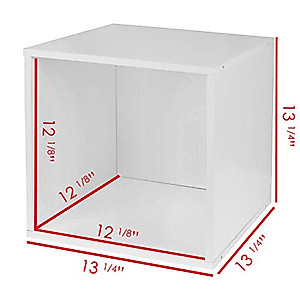 Niche Cubo Stackable Storage Cube - White Wood Grain