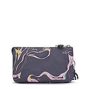 Kipling Womens WomenÂ’s Creativity Large Pouch, Versatile Cosmetics Kit, Lightweight Nylon Travel Organizer Wallet, Soft Marble, 7.25 L x 4.25 H 1.5 D US