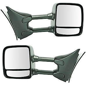 Trail Ridge Towing Mirror Manual Textured Black Pair for Frontier Xterra Equator