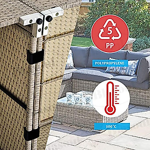 Maxmoral 4PCS 5.25CM/2Inch Wicker Chair Fastener Outdoor Furniture Clamp Black Patio Sofa Clamp Suitable for Fixing Combination Patio Furniture Sofa and Balcony Chair