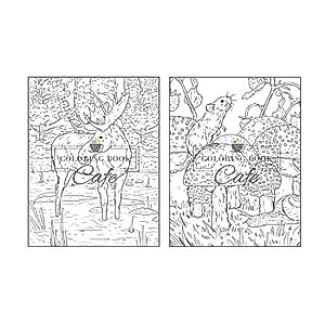 100 Wildlife Scenes: An Adult Coloring Book Featuring 100 Most Beautiful Wildlife Scenes with Animals, Birds and Flowers from Oceans, Jungles, Forests and Savannas