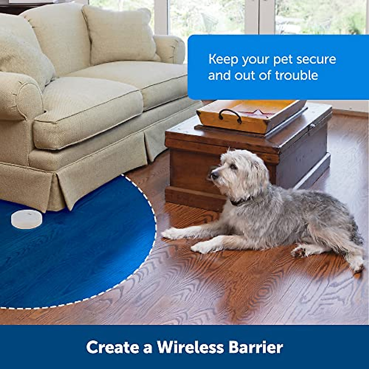 PetSafe Pawz Away Indoor Pet Barrier with Adjustable Range – Dog and Cat Home Proofing – Static Correction – Wireless Pet Gate Keeps Areas Off Limits – Battery-Operated – For Pets 5 lbs. and Up