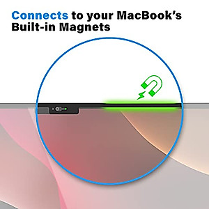 EyeBloc Webcam Cover for MacBook Notch Series 2022. Designed for All 2021 & 2022 MacBook Air & MacBook Pro Notch Displays