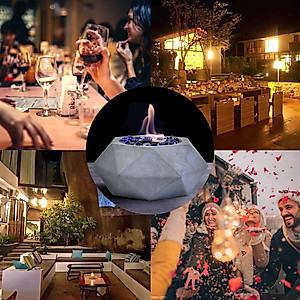 Greyhoo Tabletop Fire Pit, Alcohol Fireplace for Indoor Outdoor, Fire Bowl Clean Burning Bio Ethanol Ventless Fireplace