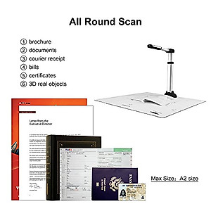 eloam S1800A2AF Document Camera with HD CMOS Sensor and OCR Function Time Shooting for Office, Classrooms, Labs, Meeting Room Shooting for Office, Classrooms, Labs, Meeting Room
